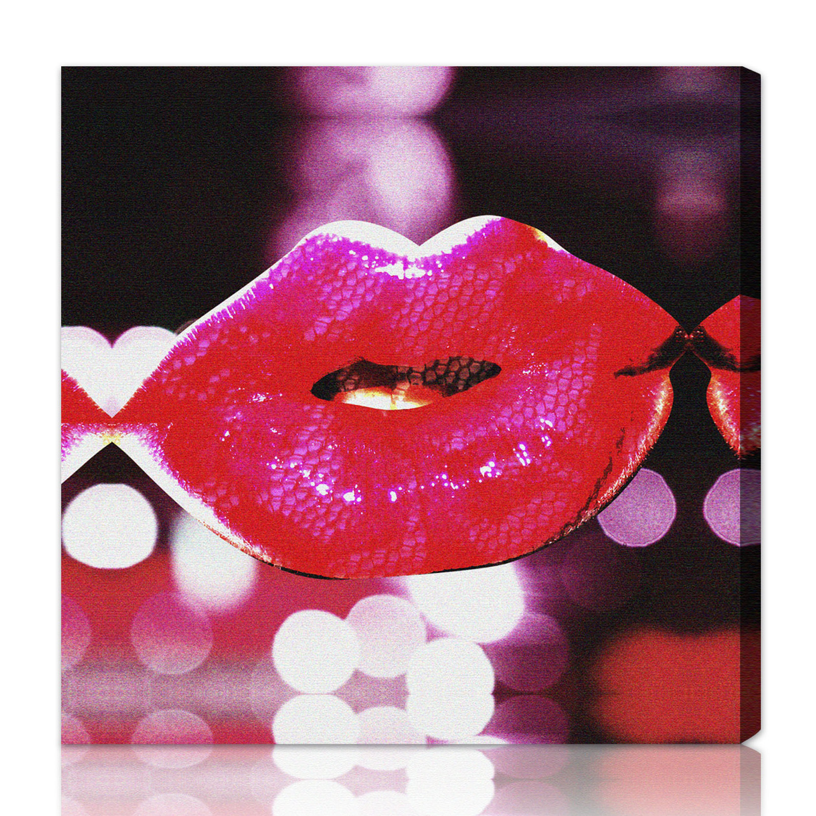Oliver Gal Prints Burst Creative She Had Blade Runner Lips - Wrapped on ...