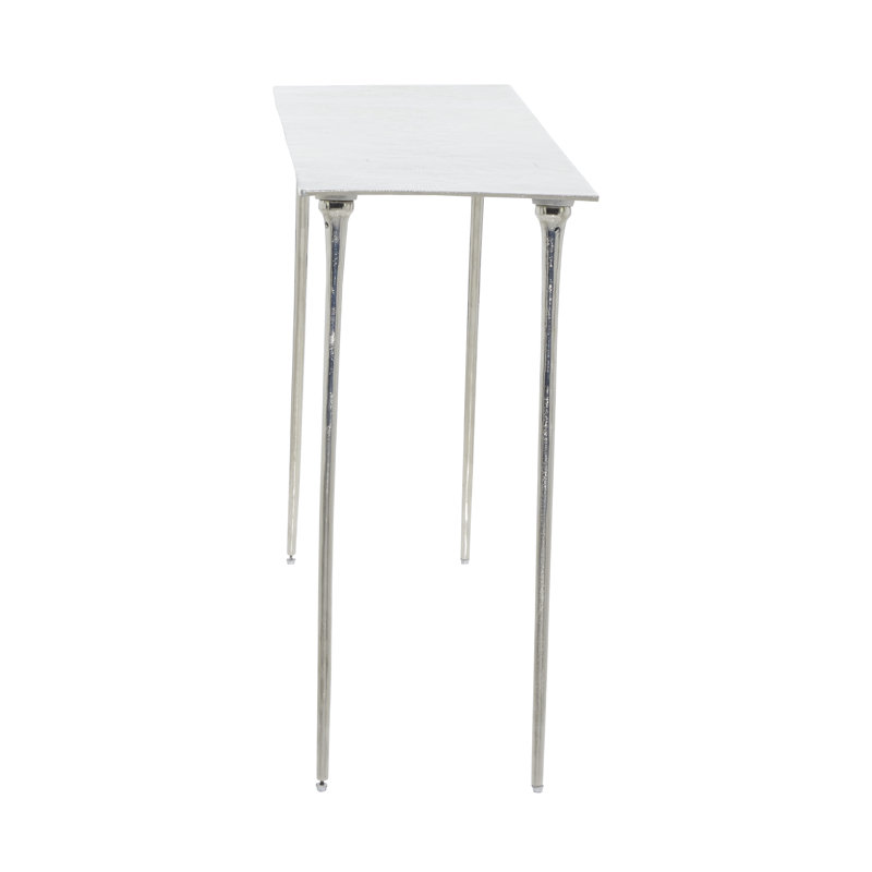 Wrought Studio™ Aluminum Metal Silver Console Table | Wayfair