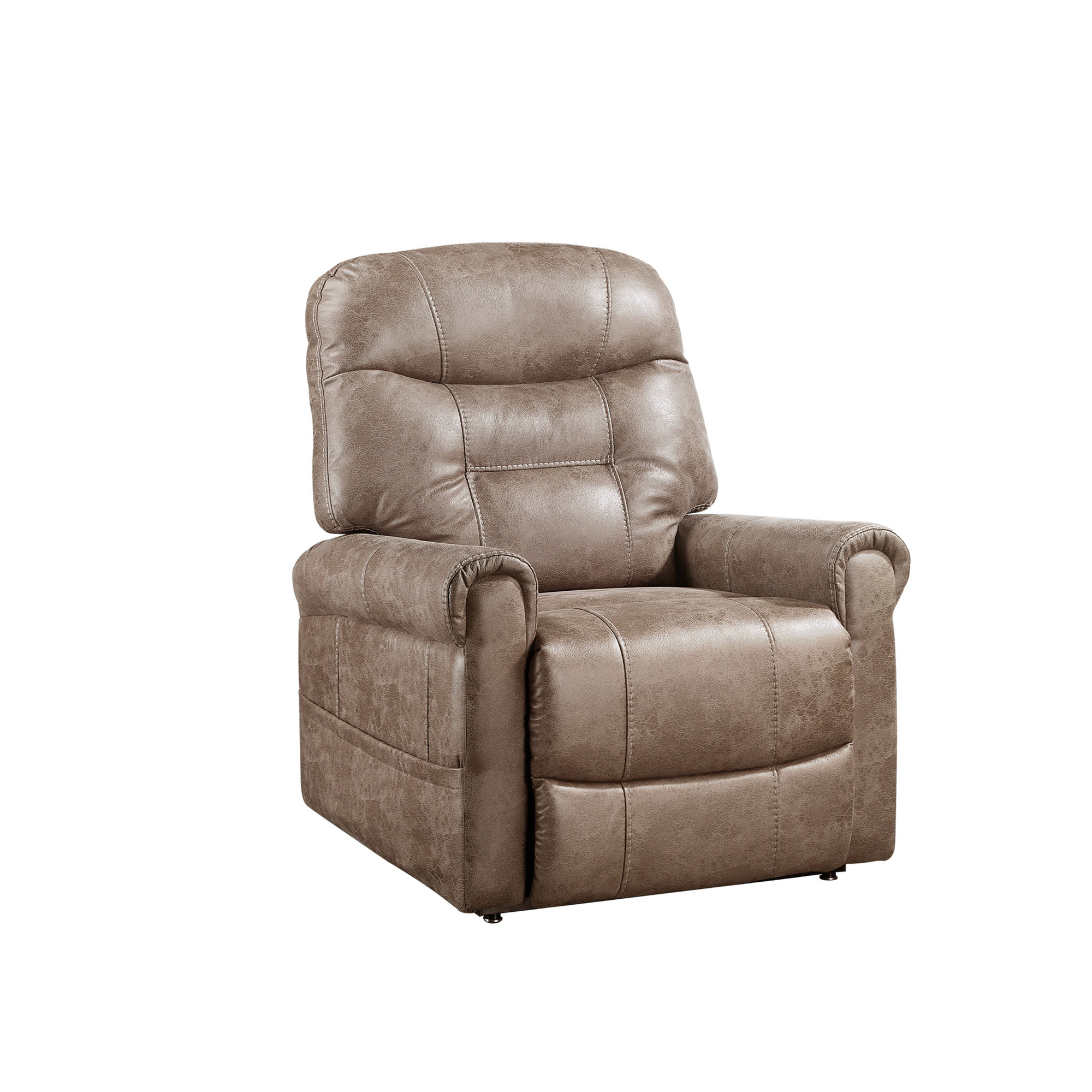 Hokku Designs Classic Rolled Arm Power Lift-Chair Recliner - Heat ...