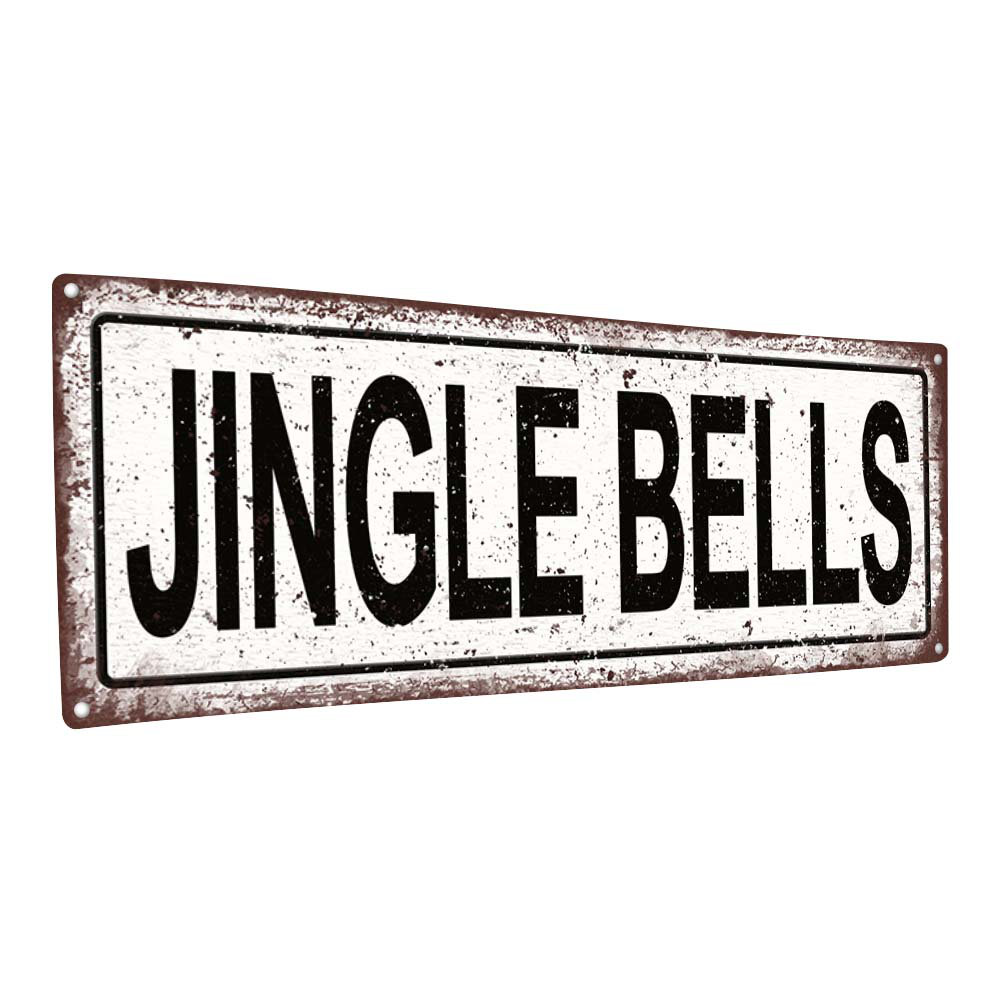 The Holiday Aisle® Jingle Bells Christmas Metal Sign | Wayfair