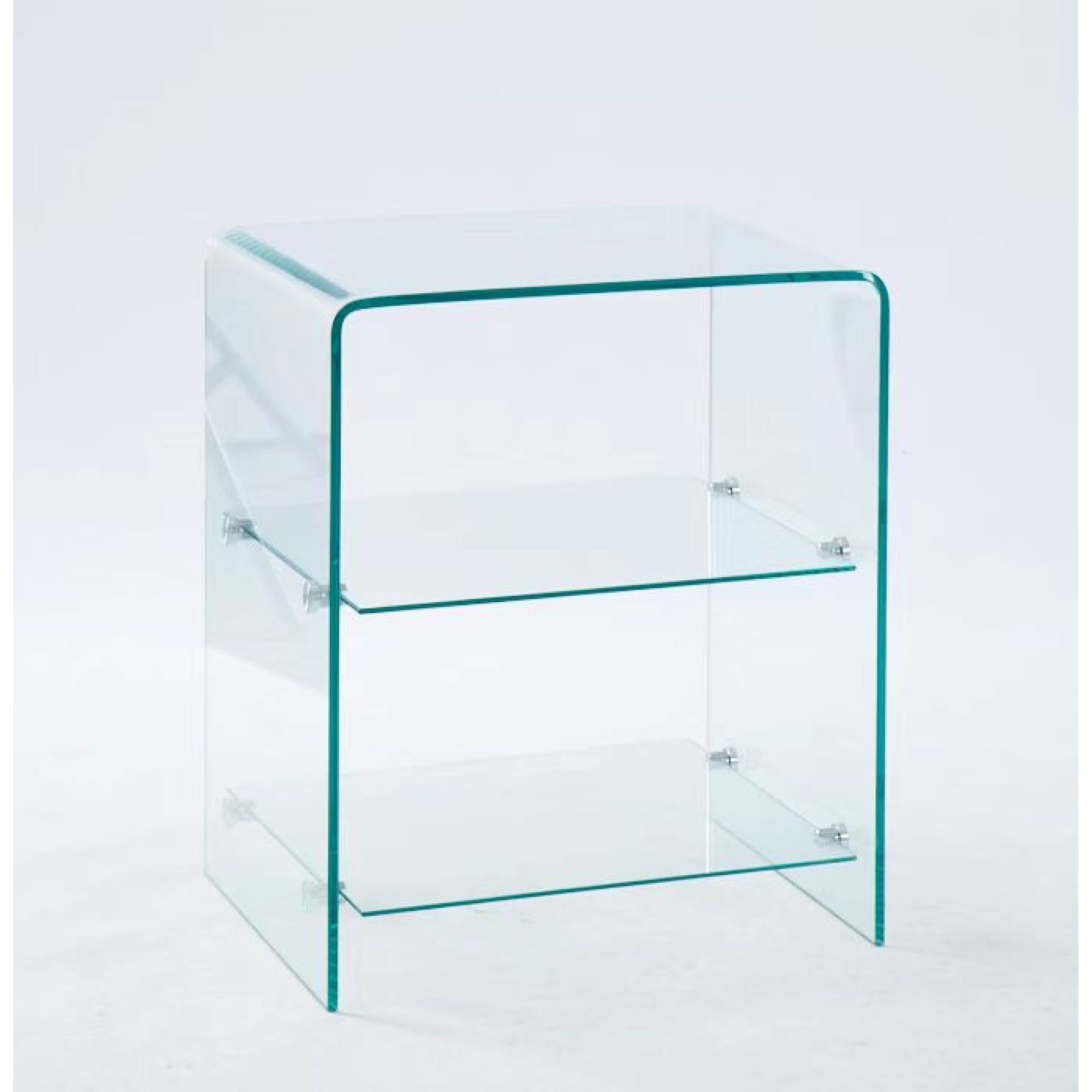 Ivy Bronx Stylish 2-layer Glass Side Table For Modern Living | Wayfair
