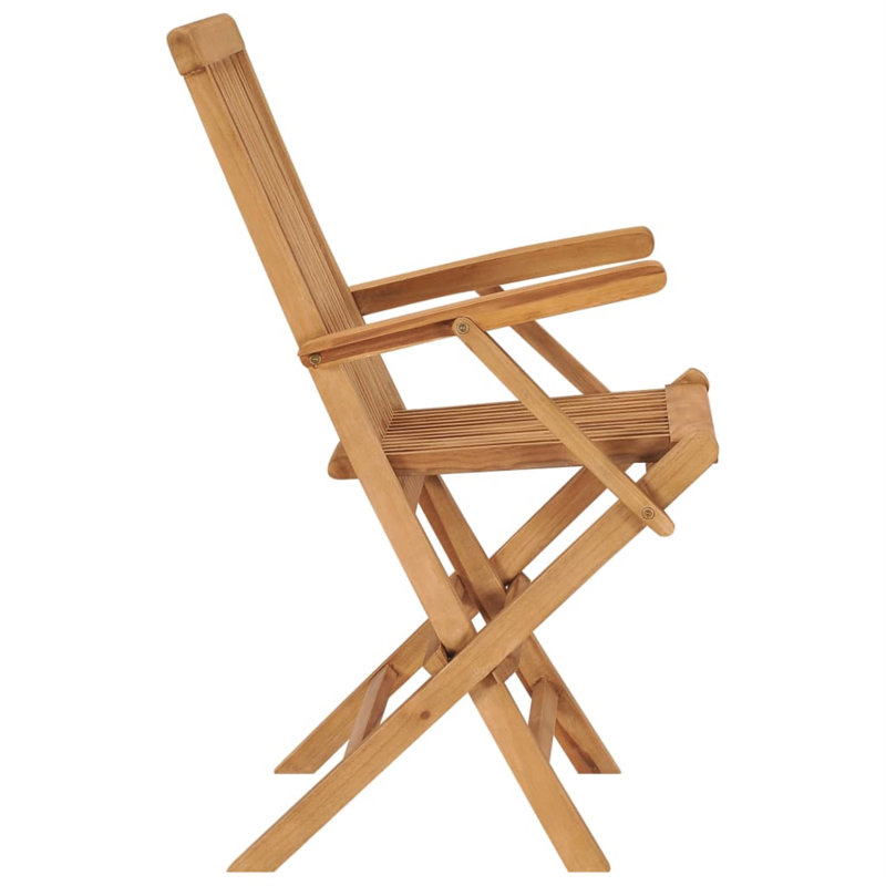 Latitude Run® Solid Teak Wood Folding Chairs Garden Outdoor Wooden ...