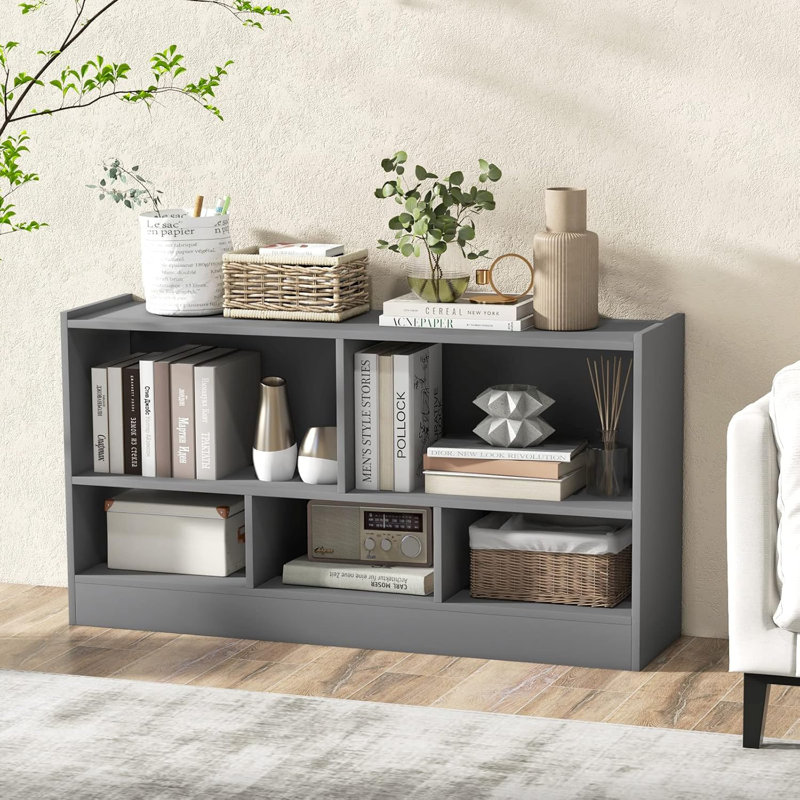 Latitude Run® Bookshelf Organizer With Open Compartments | Wayfair