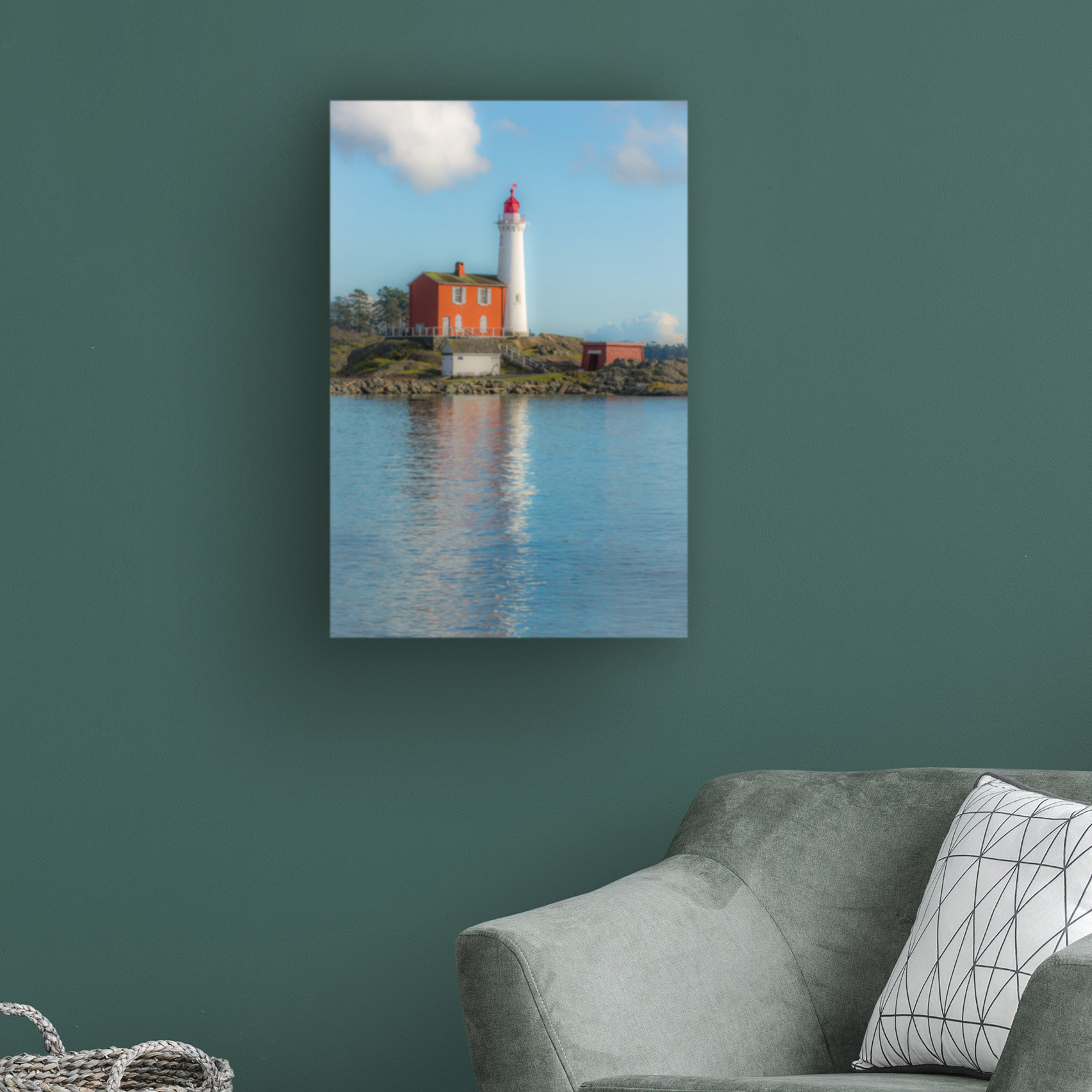 Breakwater Bay Lighthouse Reflection by Tim Oldford - Wrapped Canvas ...