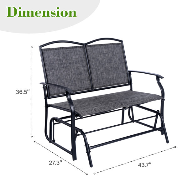 Winston Porter Stafan Steel Outdoor Glider Chair & Reviews | Wayfair