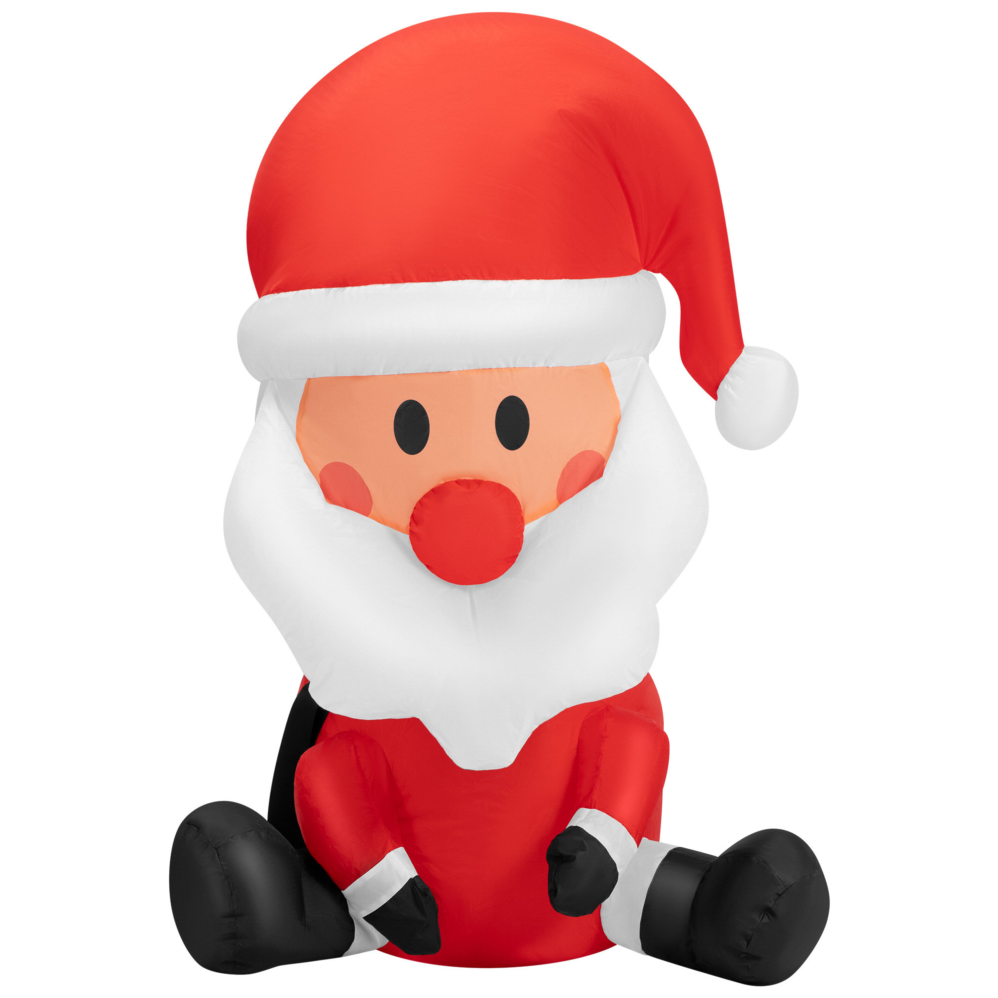 The Holiday Aisle® Emila Christmas Inflatable Packable Santa With Built ...