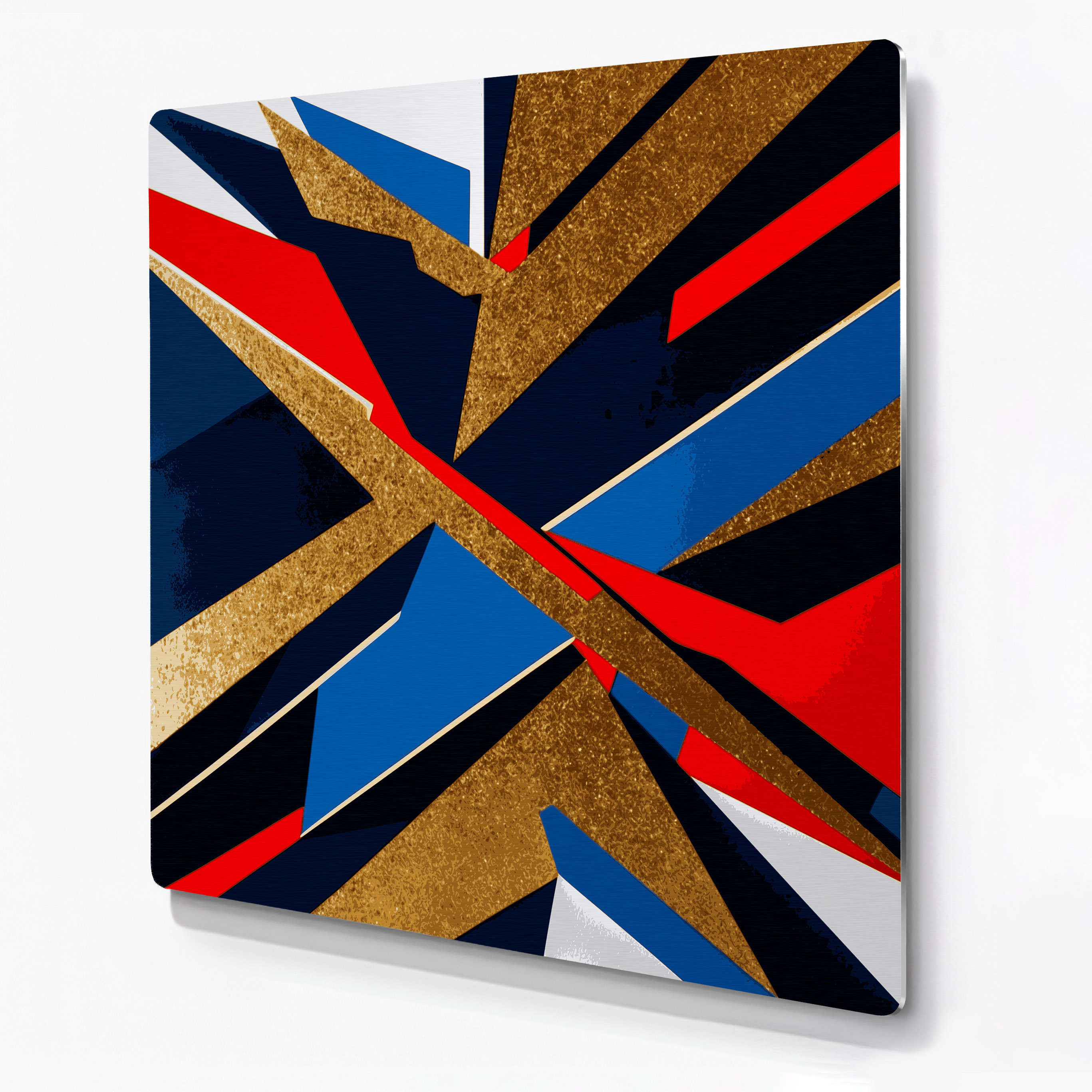Orren Ellis Hard Edge 79 Blue Metal Wall Art - Wayfair Canada