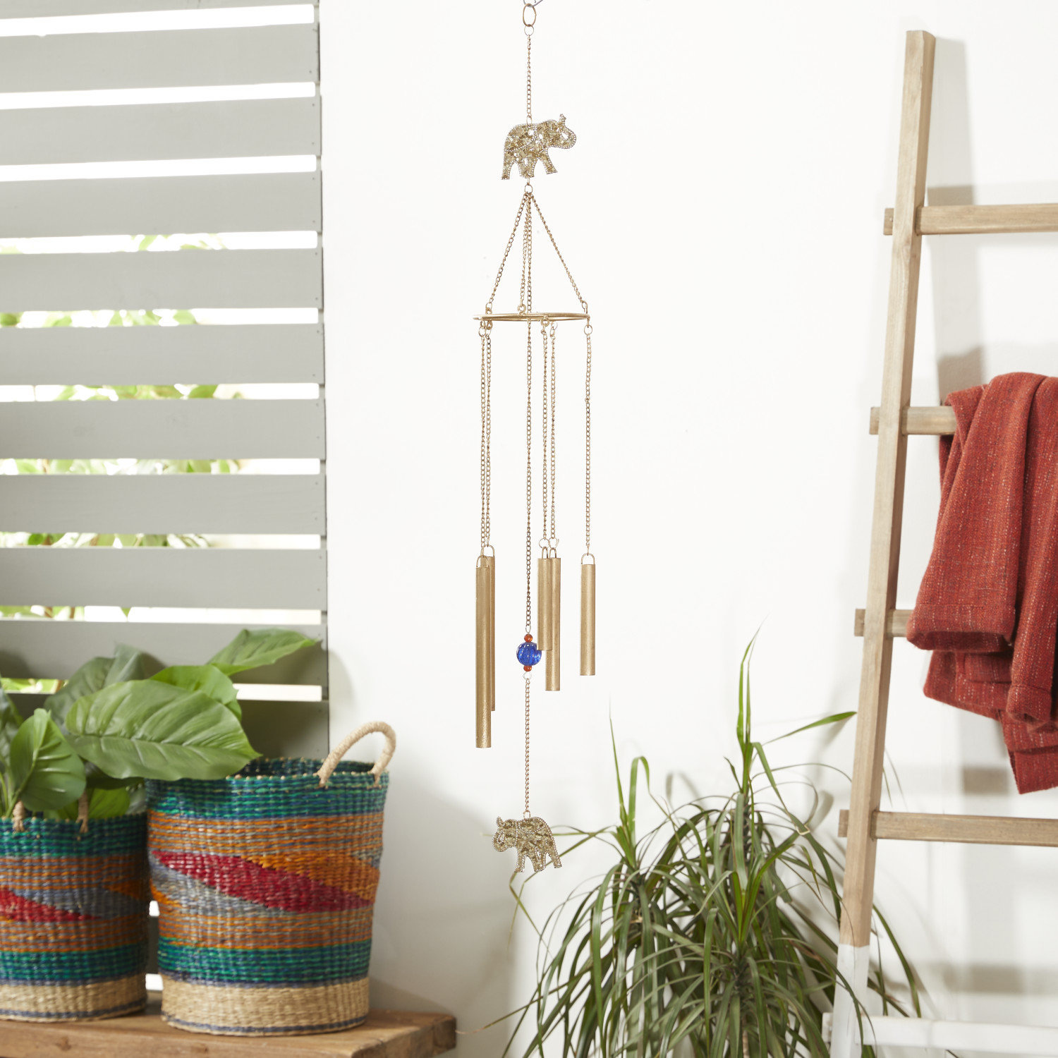 Bungalow Rose Metal Wind Chime | Wayfair