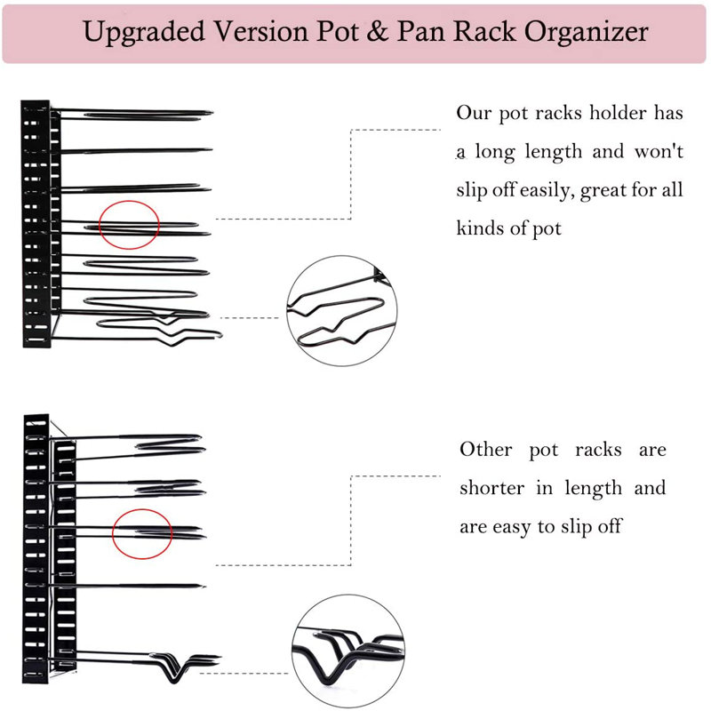 Prep & Savour Metal Rectangle Freestanding Pot Rack & Reviews | Wayfair