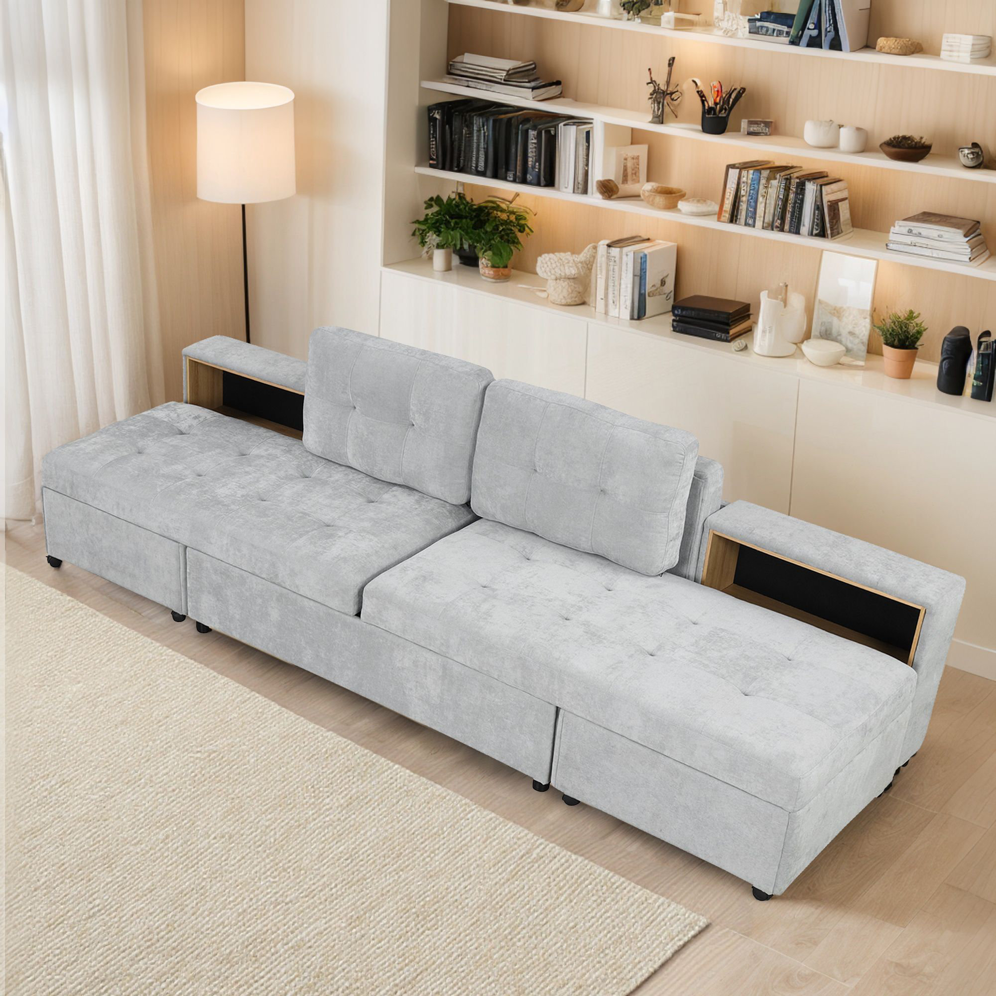 Latitude Run® Multifunctional Sectional Sofa Bed Modular Sofa with Two ...