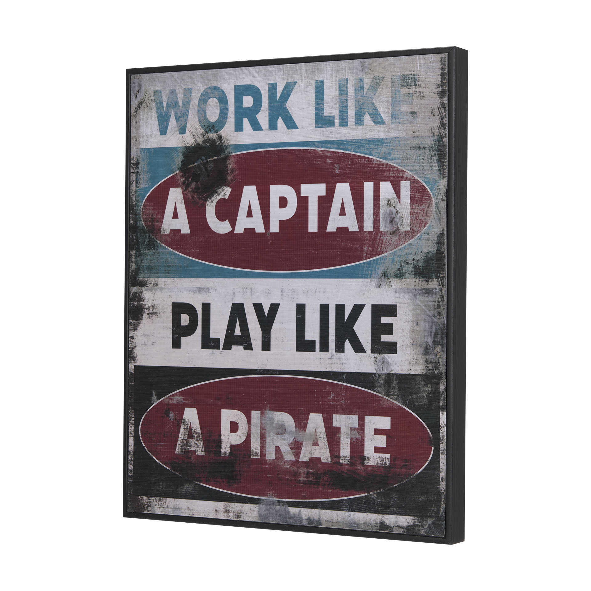 Williston Forge Work Like A Captain a Hand Embelished Textured Framed ...