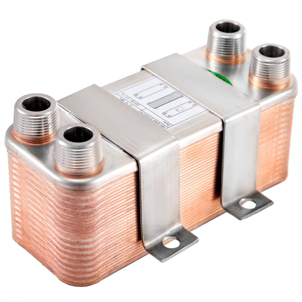 VEVOR Heat Exchanger 3"x7.5" 30 Plates Brazed Plate Heat Exchanger 316L ...