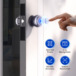 Blacksmith Fingerprint Door Knob, Smart APP Control Lock Deadbolt ...