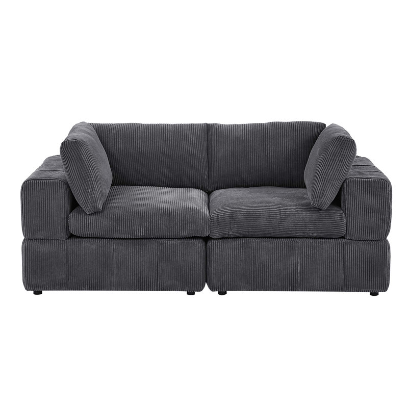 Wade Logan® Aronas 79'' Corduroy Loveseat & Reviews | Wayfair