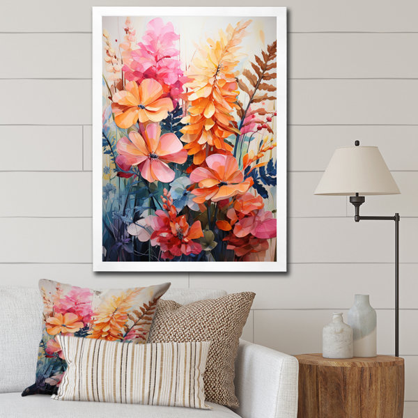 Winston Porter Multicolored Ferns Collage I Multicoloured Ferns Collage ...