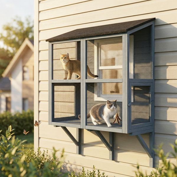 Tucker Murphy Pet™ Cat Catio, Expandable Window Box Enclosure for ...
