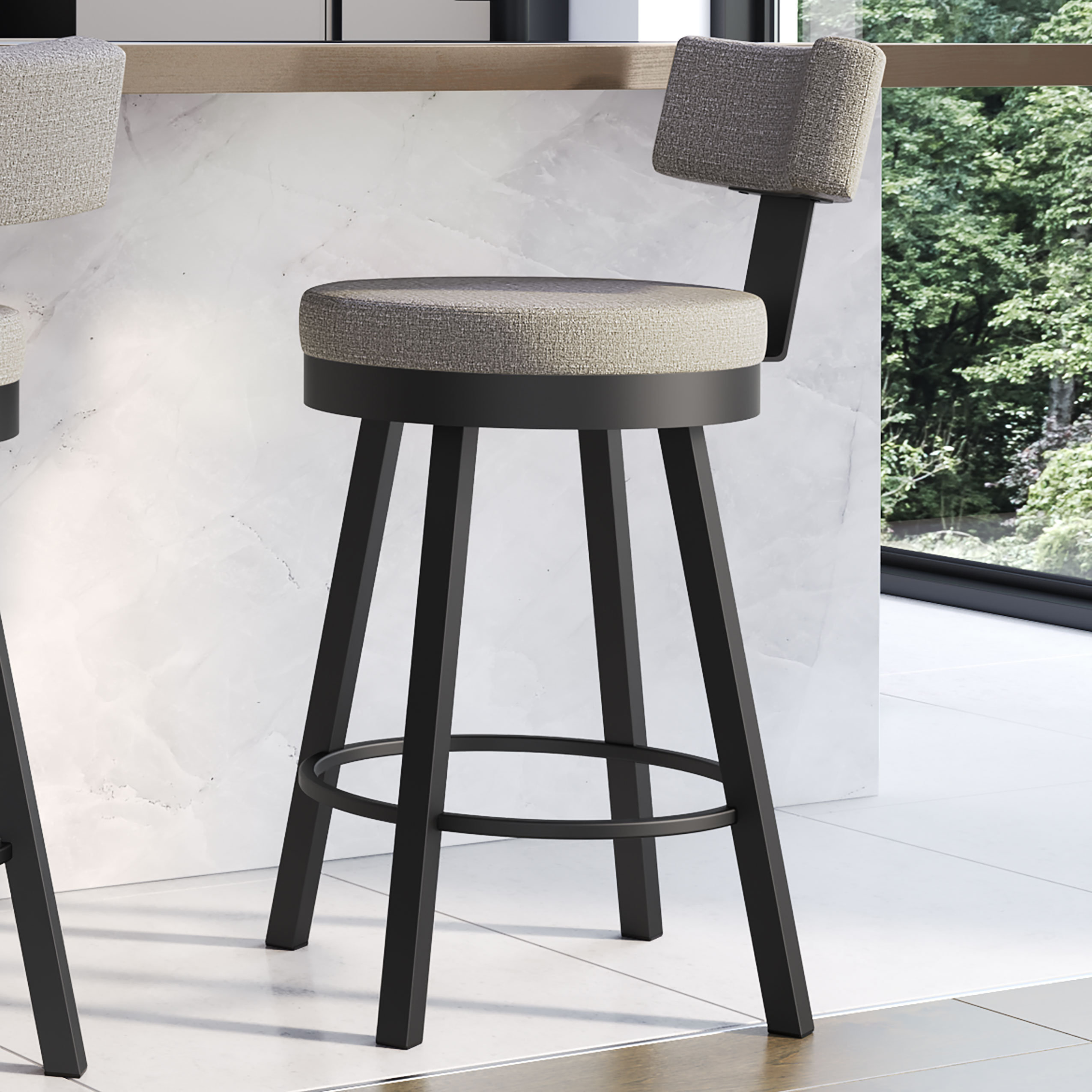 Latitude Run® Morgan Swivel Counter & Bar Stool | Wayfair