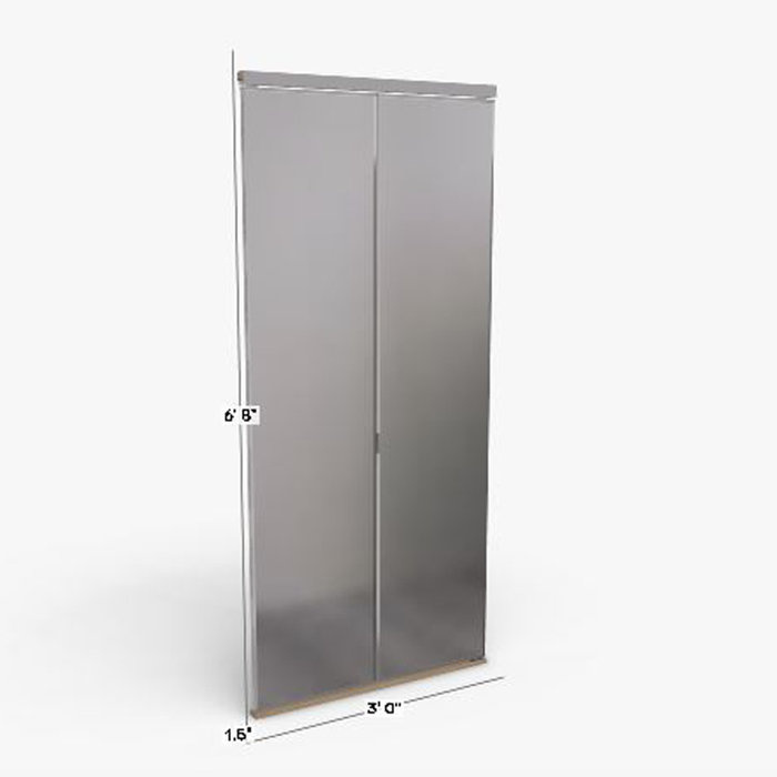 Custom Door and Mirror Mirrored Bi-Fold Door with Installation Hardware ...