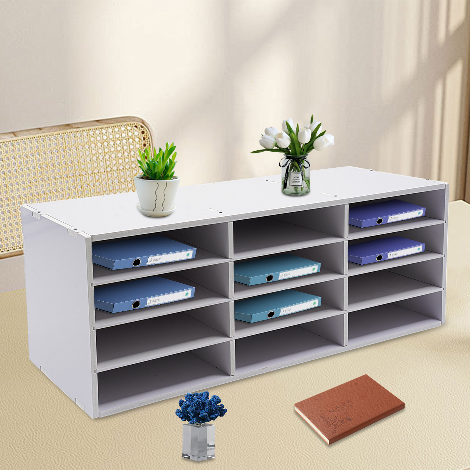 Inbox Zero 12 Slots 4 Rows 3 Columns File Classification Cabinet ...