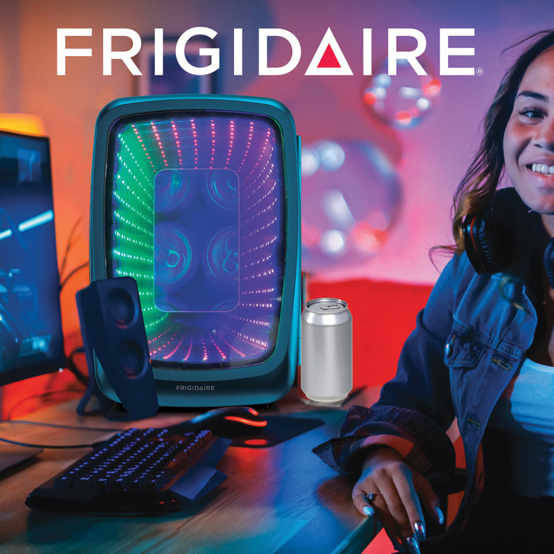 Frigidaire 6-Can Retro Gaming Light-Up Portable Beverage Mini Fridge ...