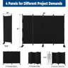 Latitude Run® Room Divider 4 Panel Folding Privacy Screen, Portable ...