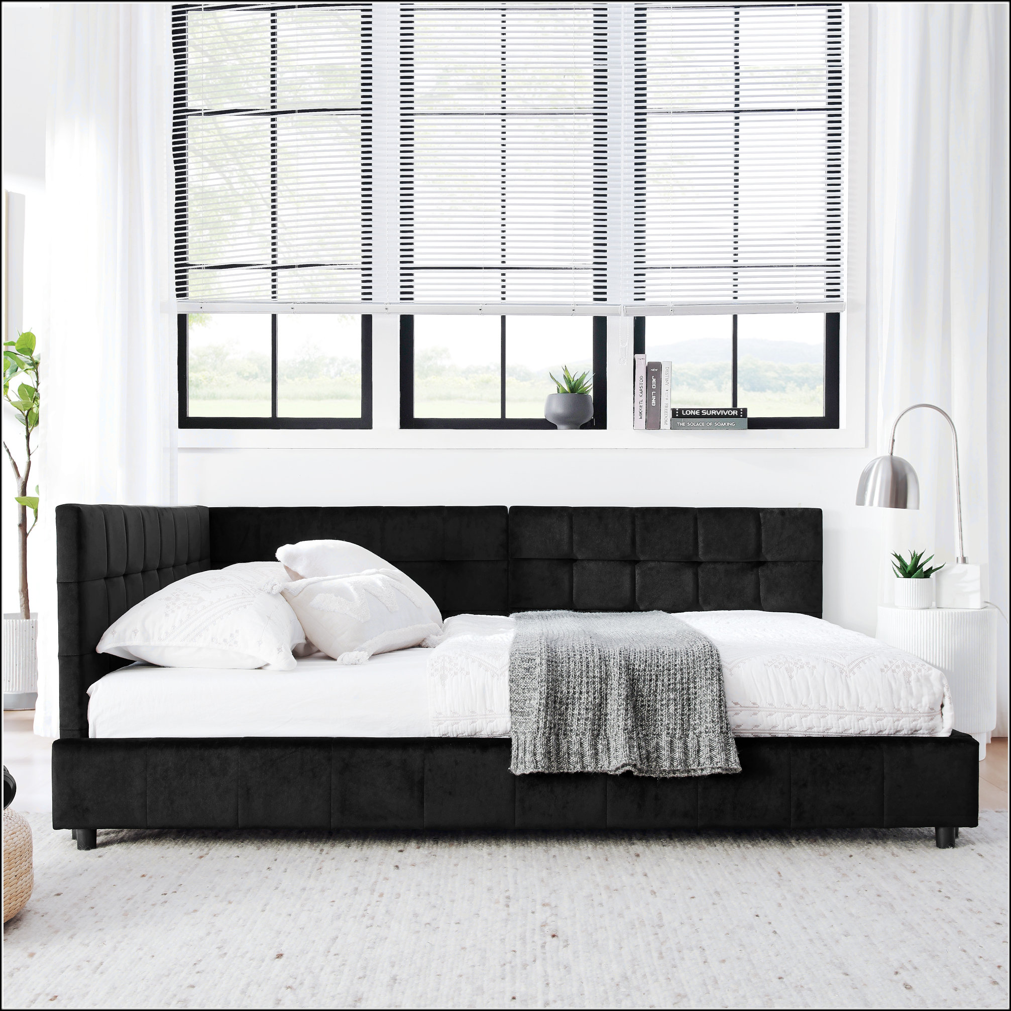 Hokku Designs Versatile Upholstered Daybed With Comfortable Backrest ...