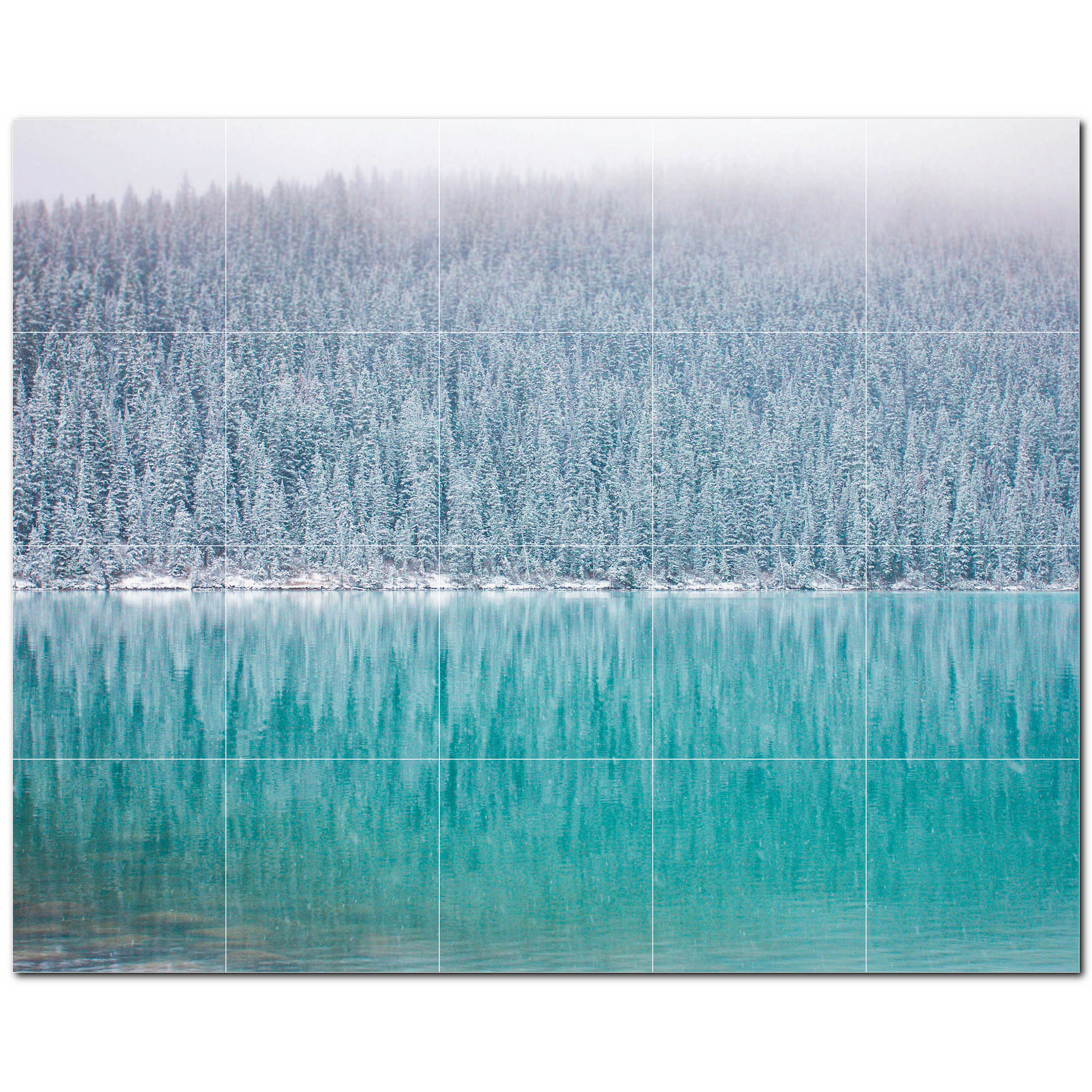 Picture-Tiles.com 40" x 32" Ceramic Winter Photo Decorative Mural Tile ...