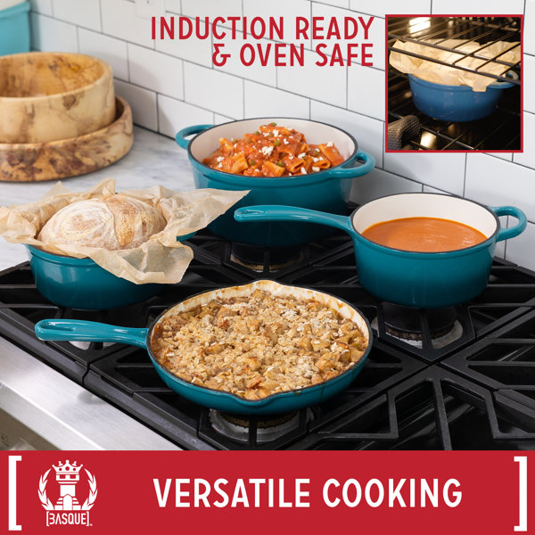 Basque 7 - Piece Non-Stick Enameled Cast Iron Cookware Set & Reviews ...