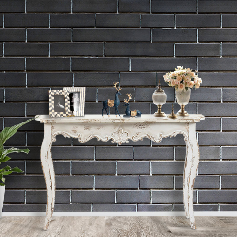 Ophelia & Co. Distressed Console Table, 46" Decorative Foyer Table ...