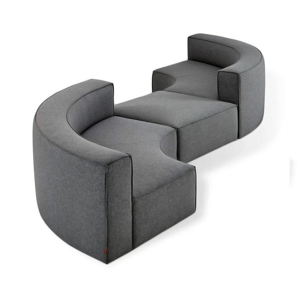 Gus Modern Mix Modular 167" Wide Reversible Modular Corner Sectional ...