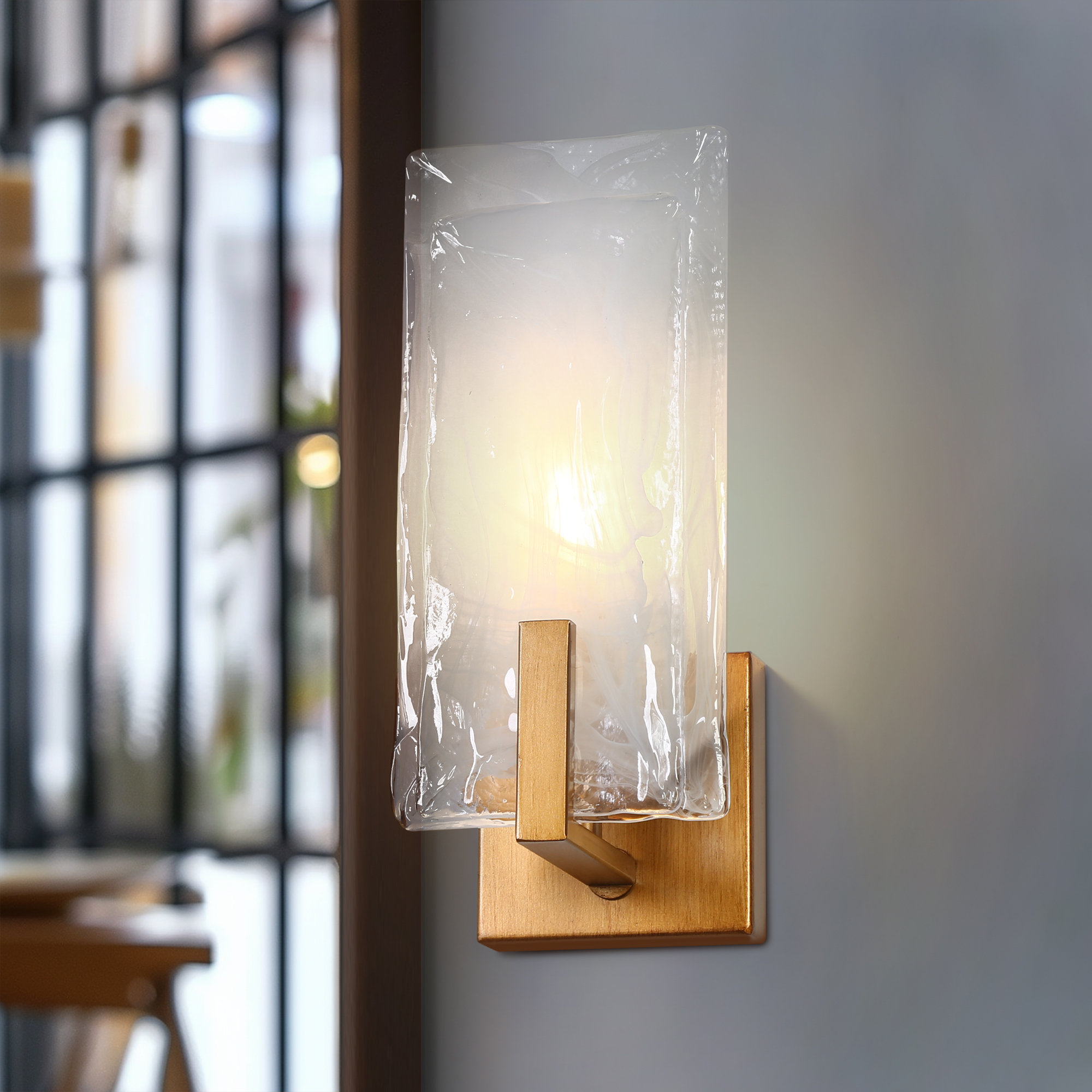 Mercer41 1- Light Dimmable Glass Wall Sconce ETL Certified | Wayfair