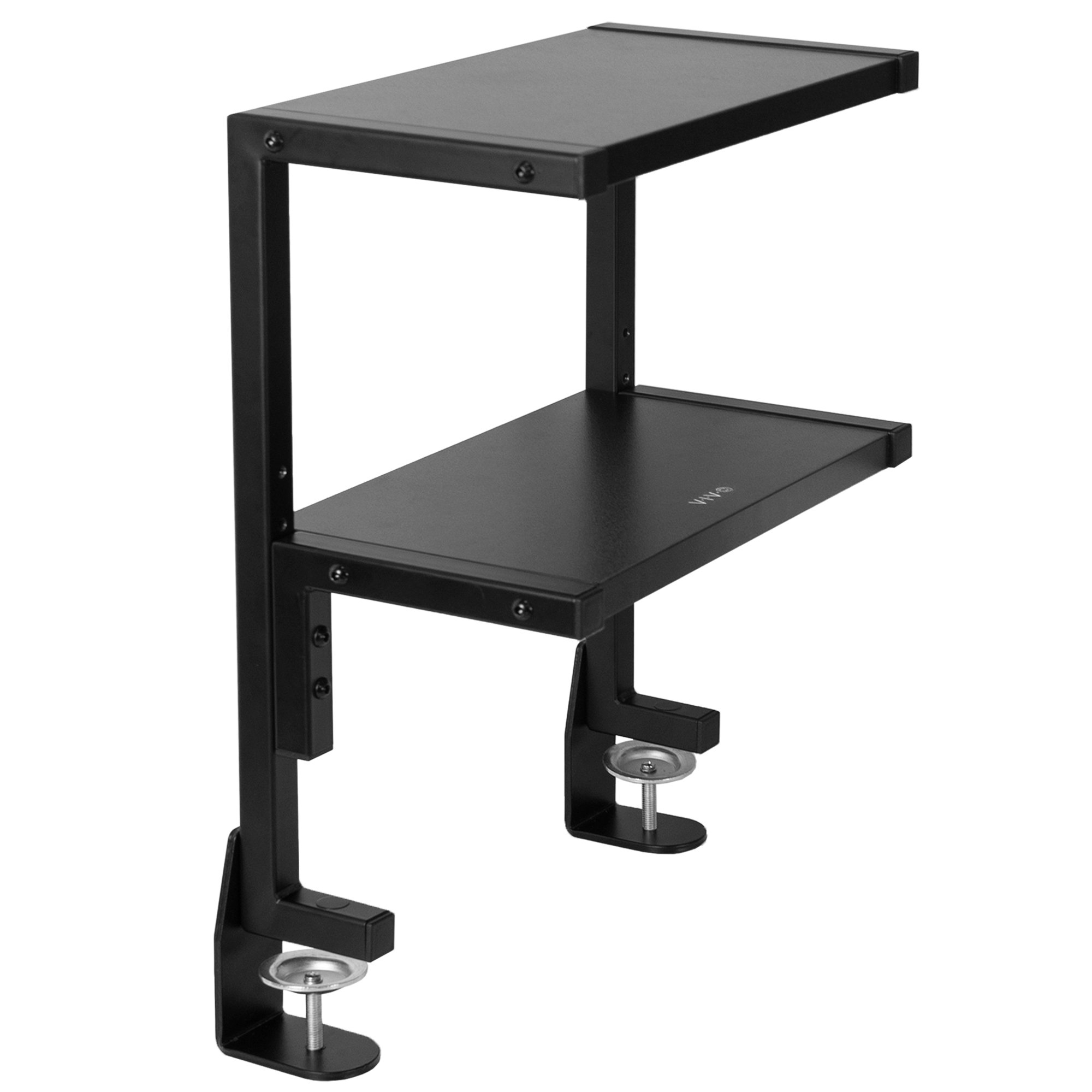 VIVO Clamp-on 13" Above or Below Desk 2-Tier Shelving Unit, Desk ...