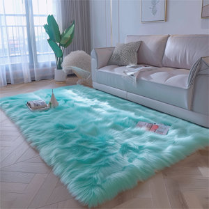 iLiebe Luxury Faux Sheepskin Fur Area Rug Soft Fluffy Rugs, Shag Plush ...