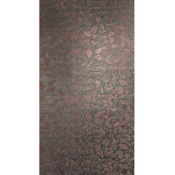 Wildon Home® Alurta Distressed copper gray bronze metallic faux plaster ...