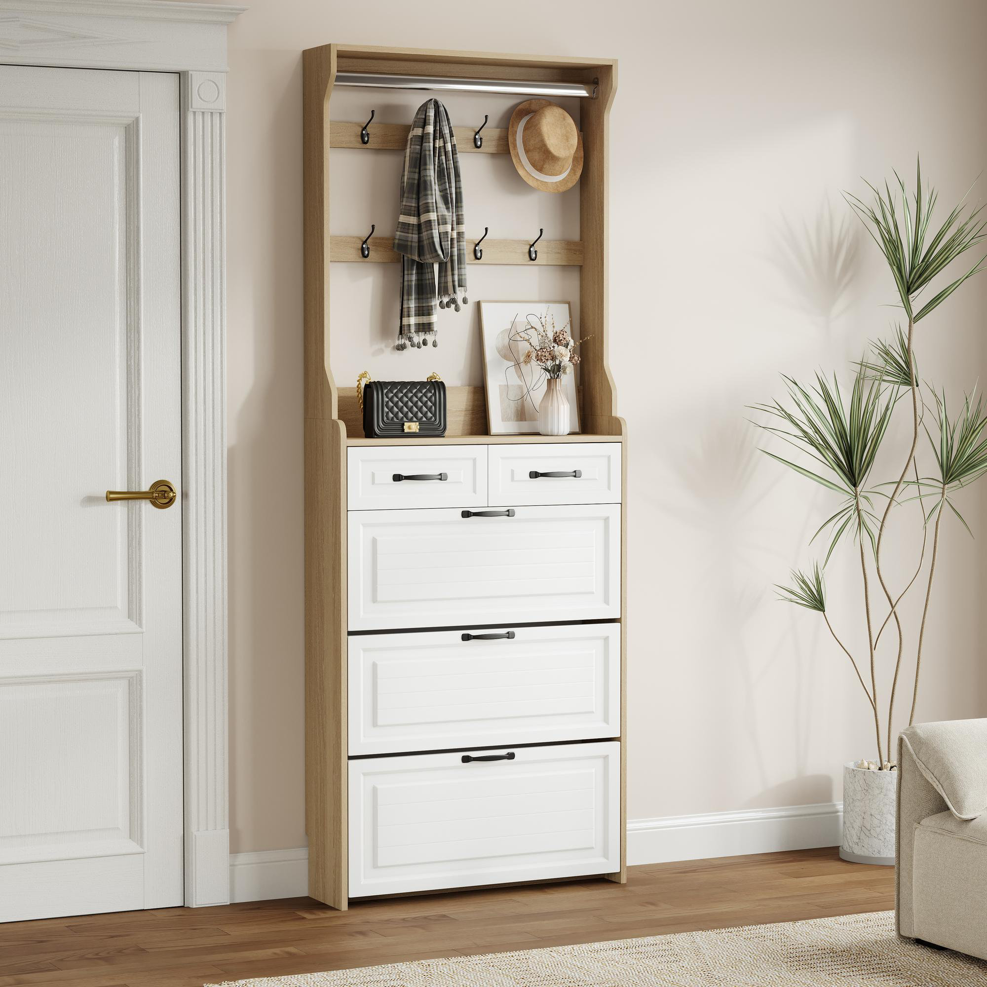 Red Barrel Studio Modern Minimalist Design Storage Shoe Cabinet ...