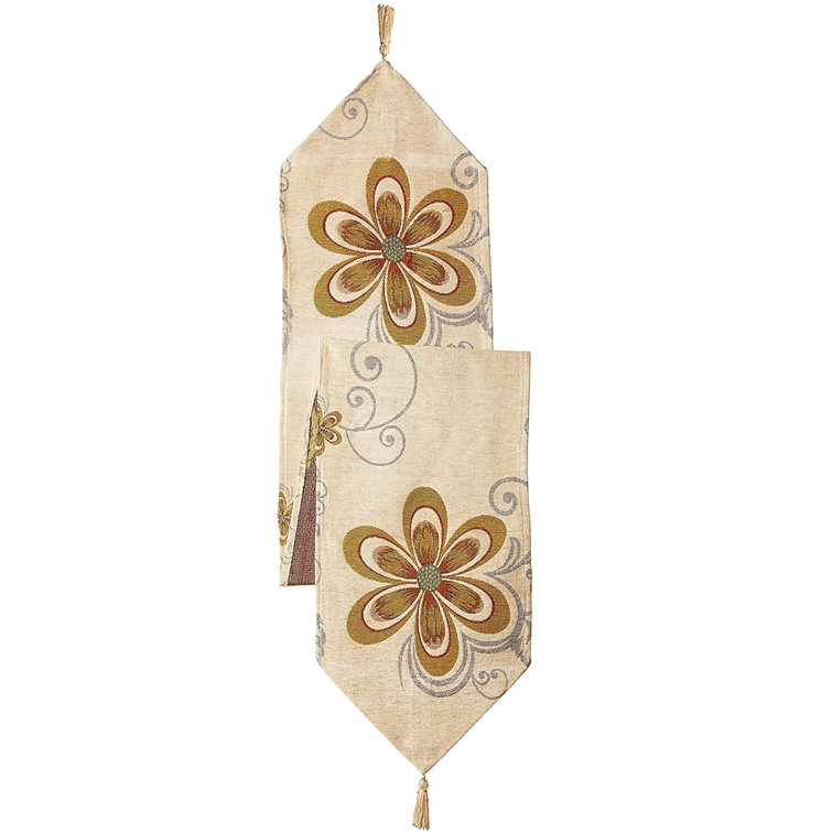 Bloomsbury Market Talus Rectangle Floral Polyester Table Runner ...