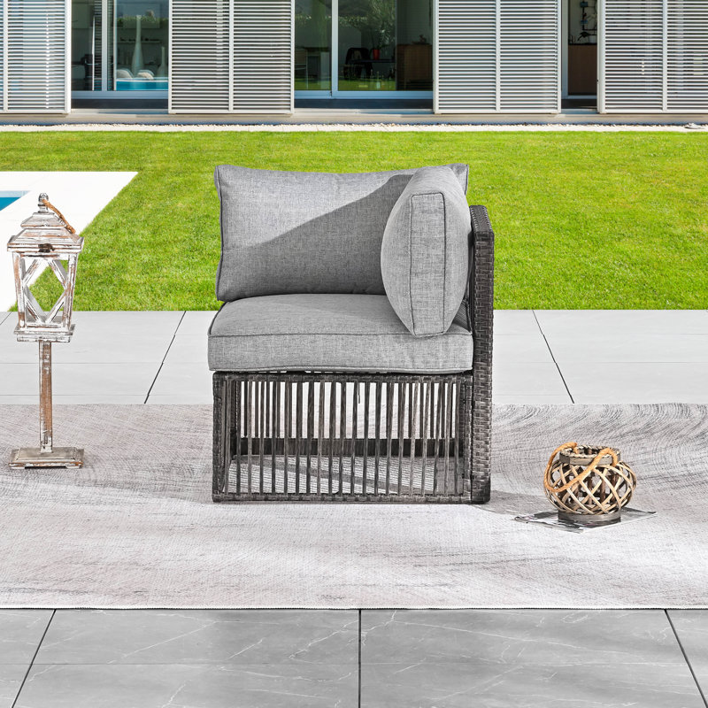 Hokku Designs Adelfa Wicker Patio Chair with Cushions & Reviews | Wayfair