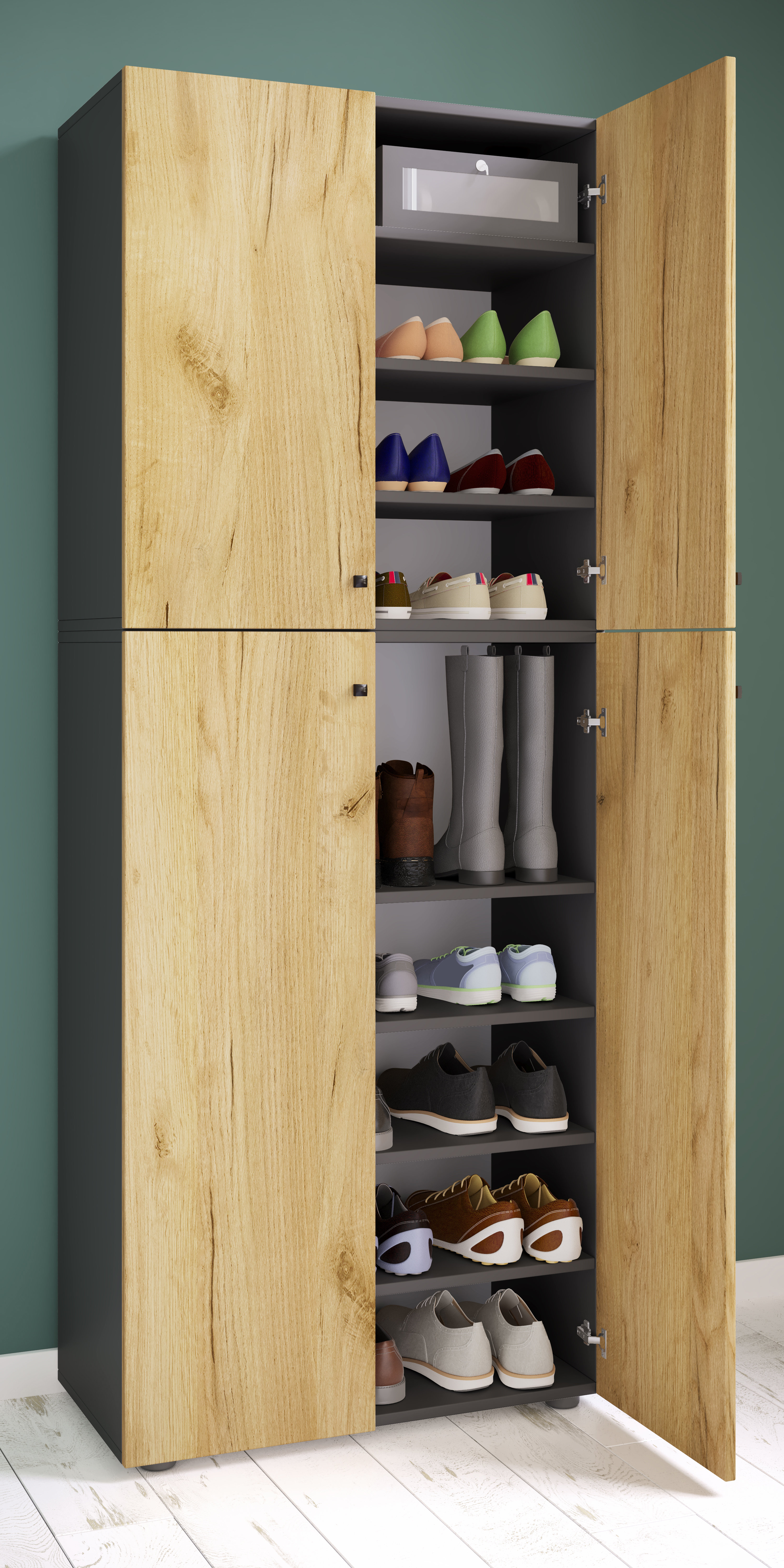 Small Corner 18 Pair Shoe Rack