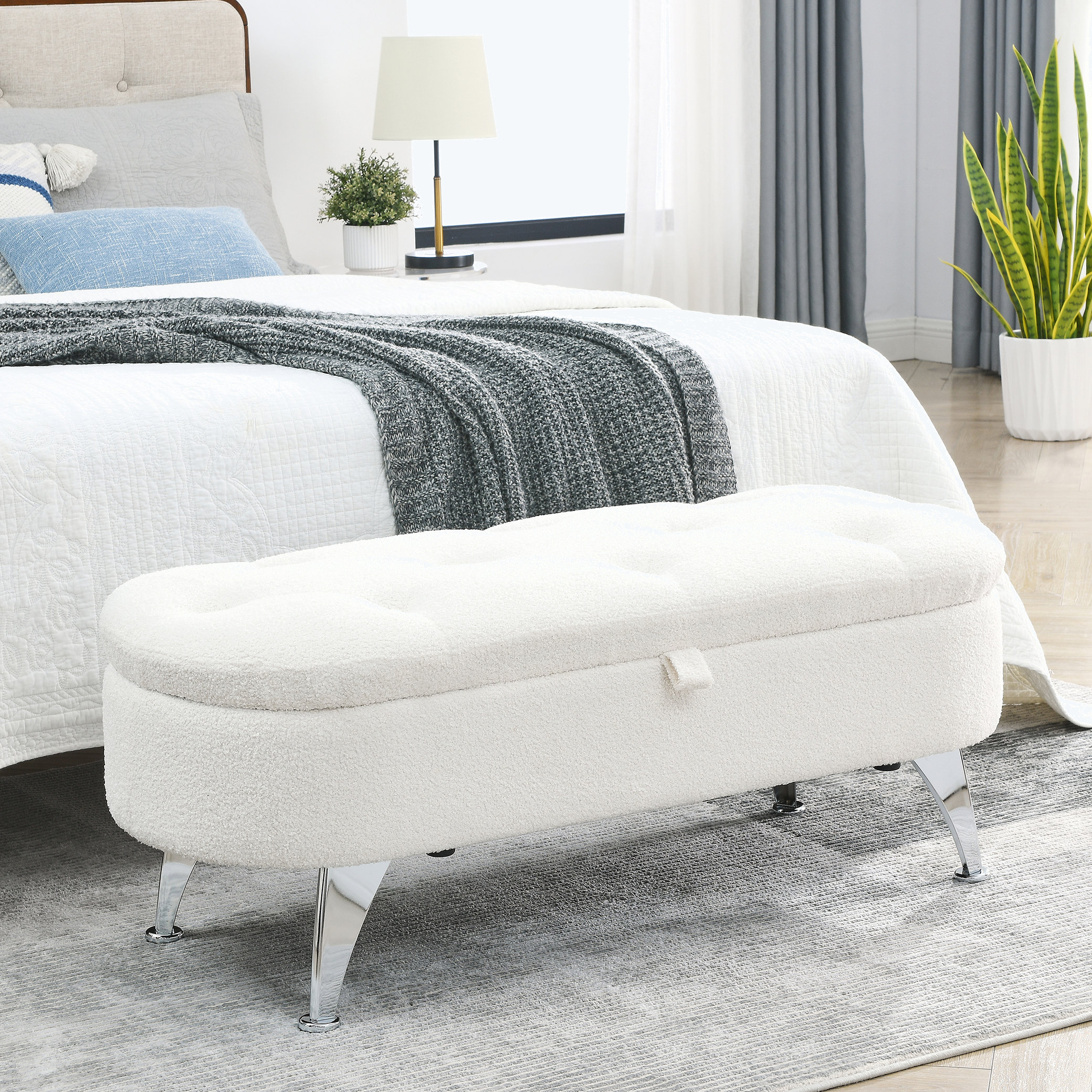Winston Porter Penvose Teddy Upholstered Storage Bench | Wayfair