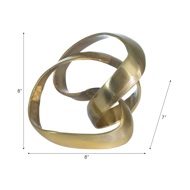Mercury Row® 7" Metal Knot Sculpture Contemporary Abstract Knotted ...