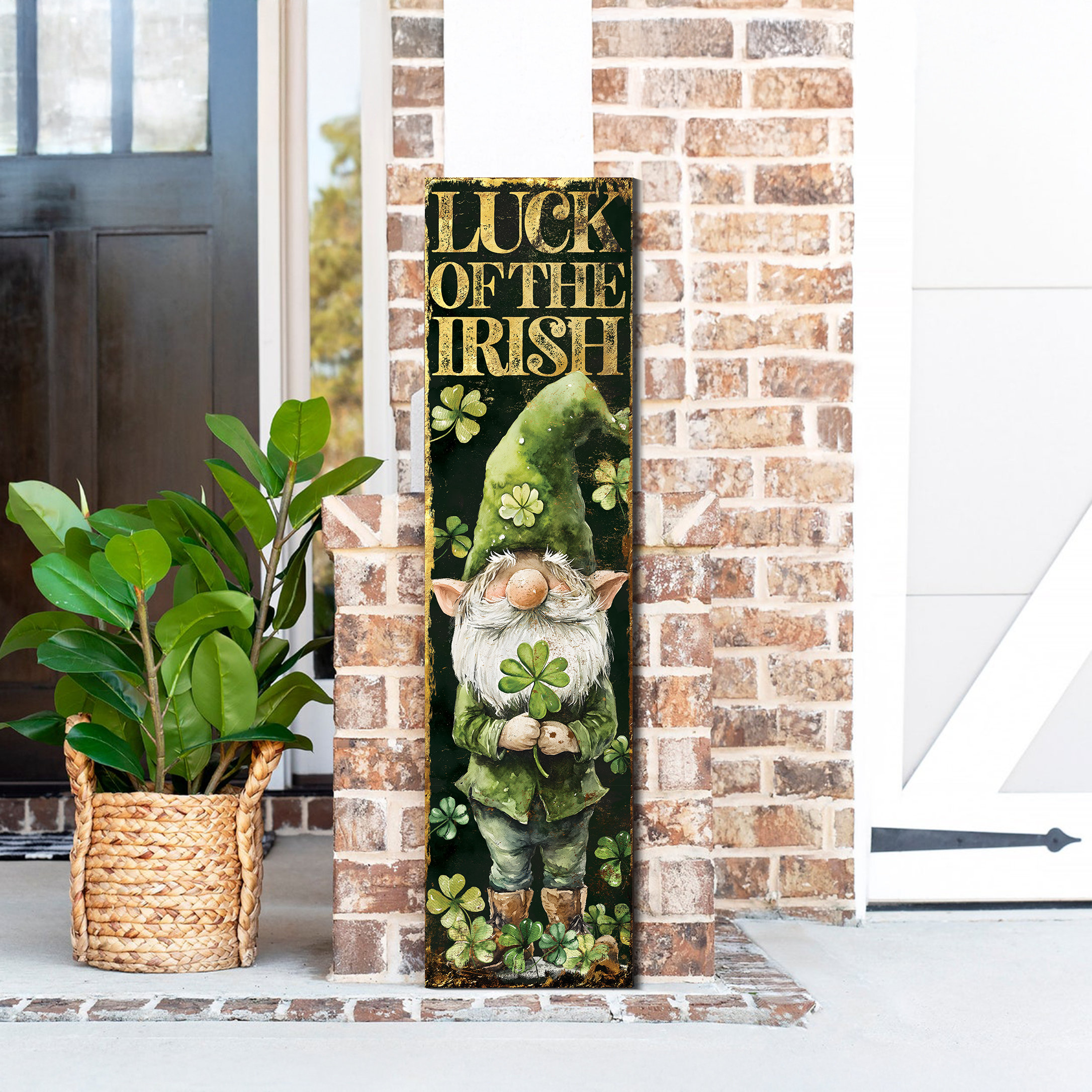 The Holiday Aisle® 36in Luck Of The Irish St. Patrick's Day Porch Sign ...