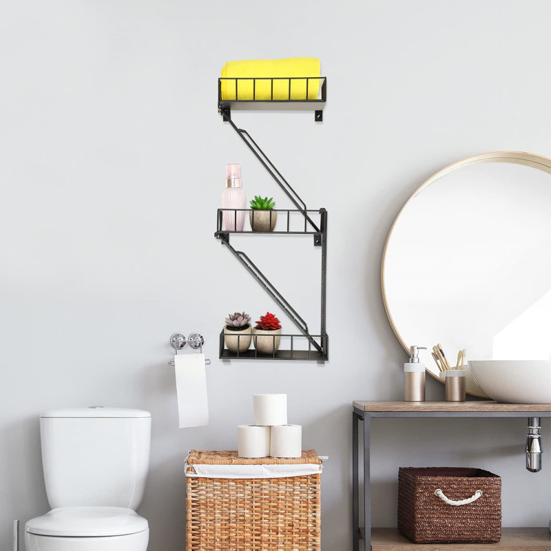 Rebrilliant 3 Tier Floating Metal Ladder Design | Wayfair