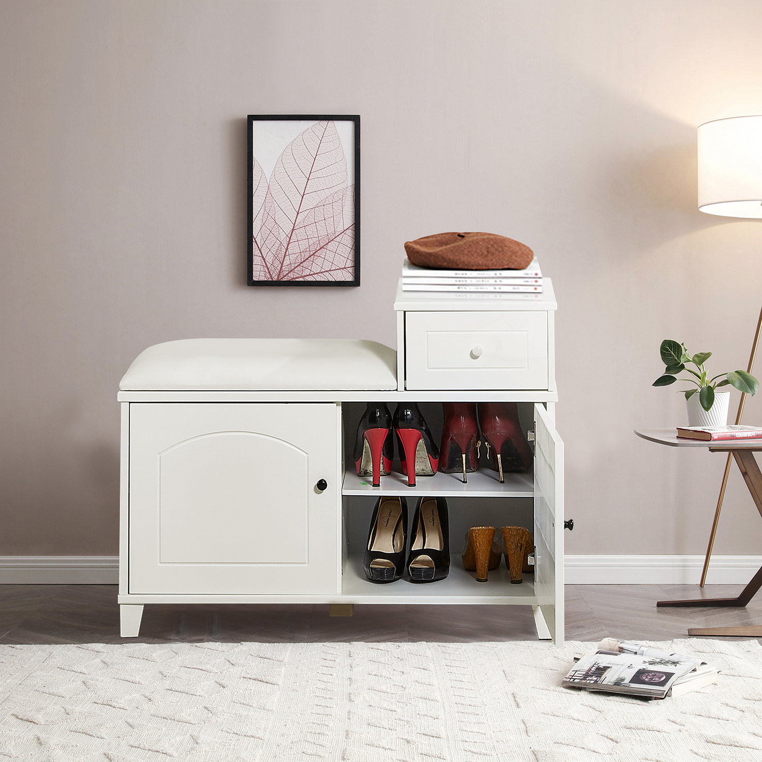 Red Barrel Studio® Faux Leather Upholstered Storage Bench - Wayfair Canada