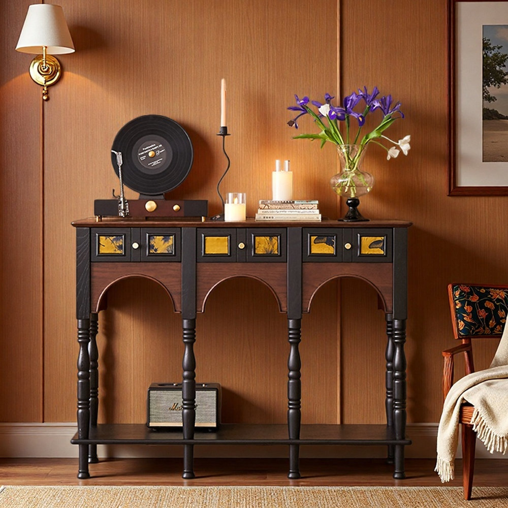 Orren Ellis Chinese Style Solid Wood Entryway Cabinet | Wayfair