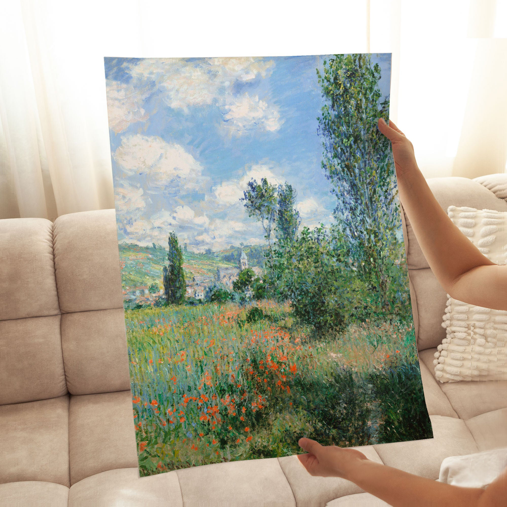 Vault W Artwork Landscape and Nature Claude Monet - View at Vetheuil ...