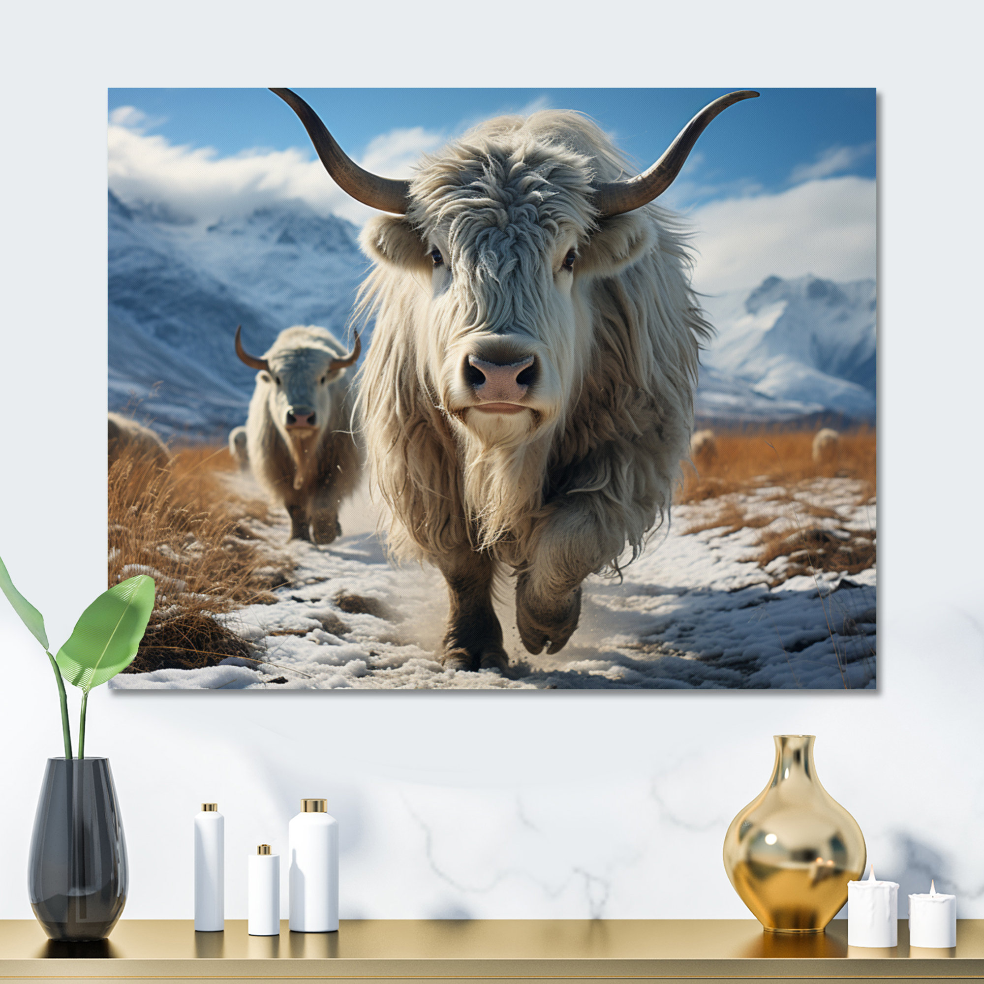 Union Rustic Yaks Majestic In Winter - Yaks Metal Wall Decor - Wayfair ...