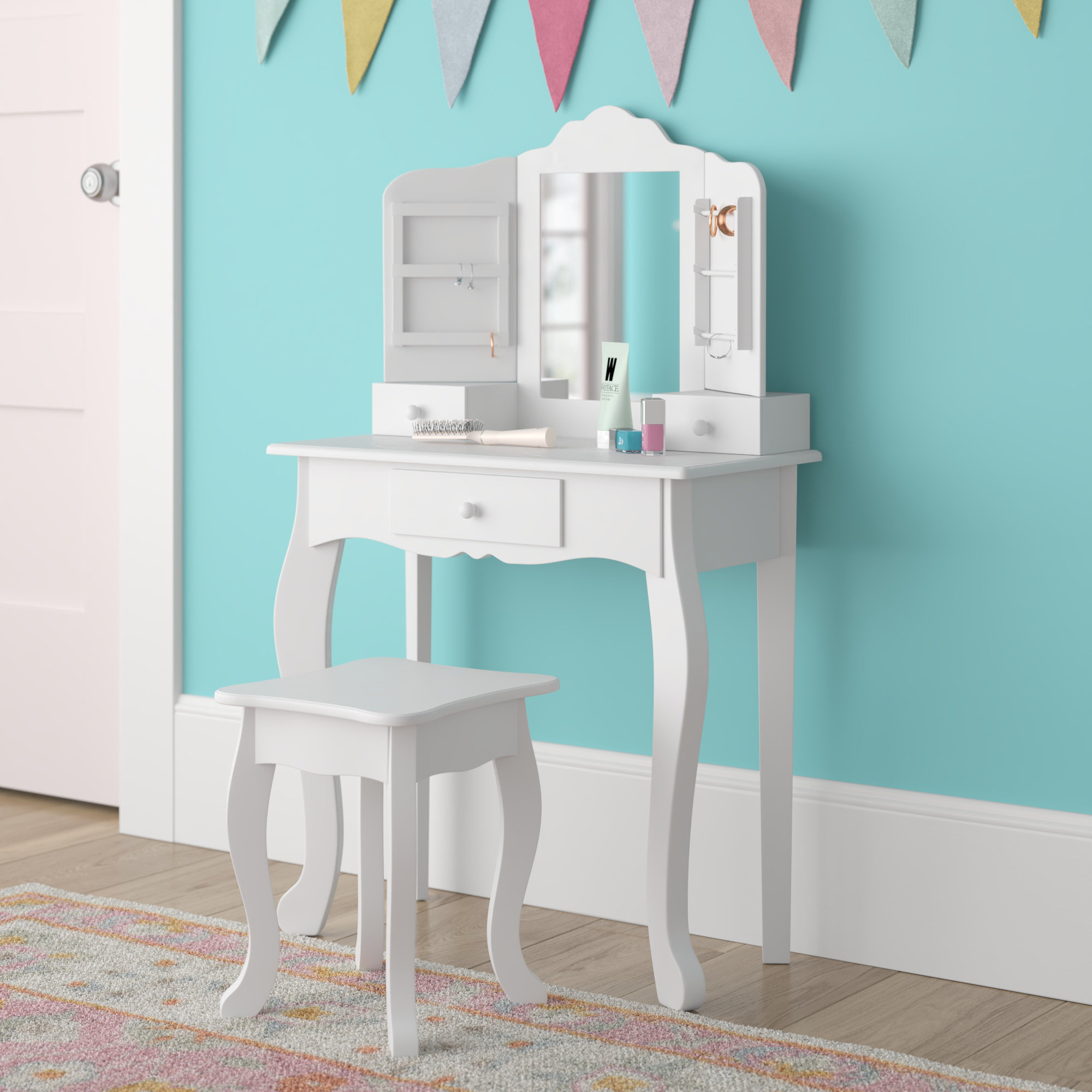 Viv + Rae Grube Little Princess Anna Play Vanity, White & Reviews ...