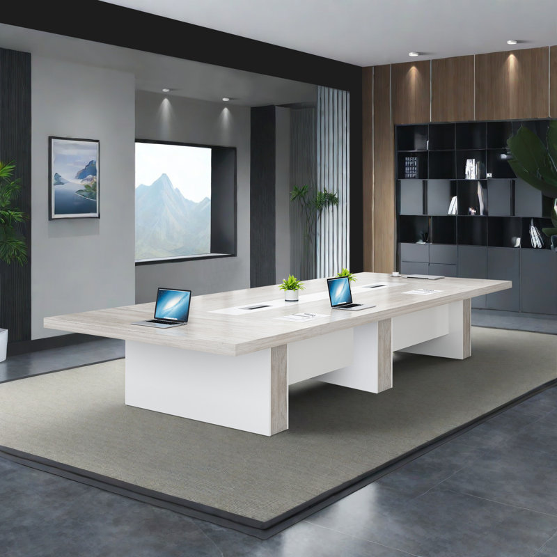 Latitude Run® Searfoss 137.8" Rectangle Conference Table, Large ...