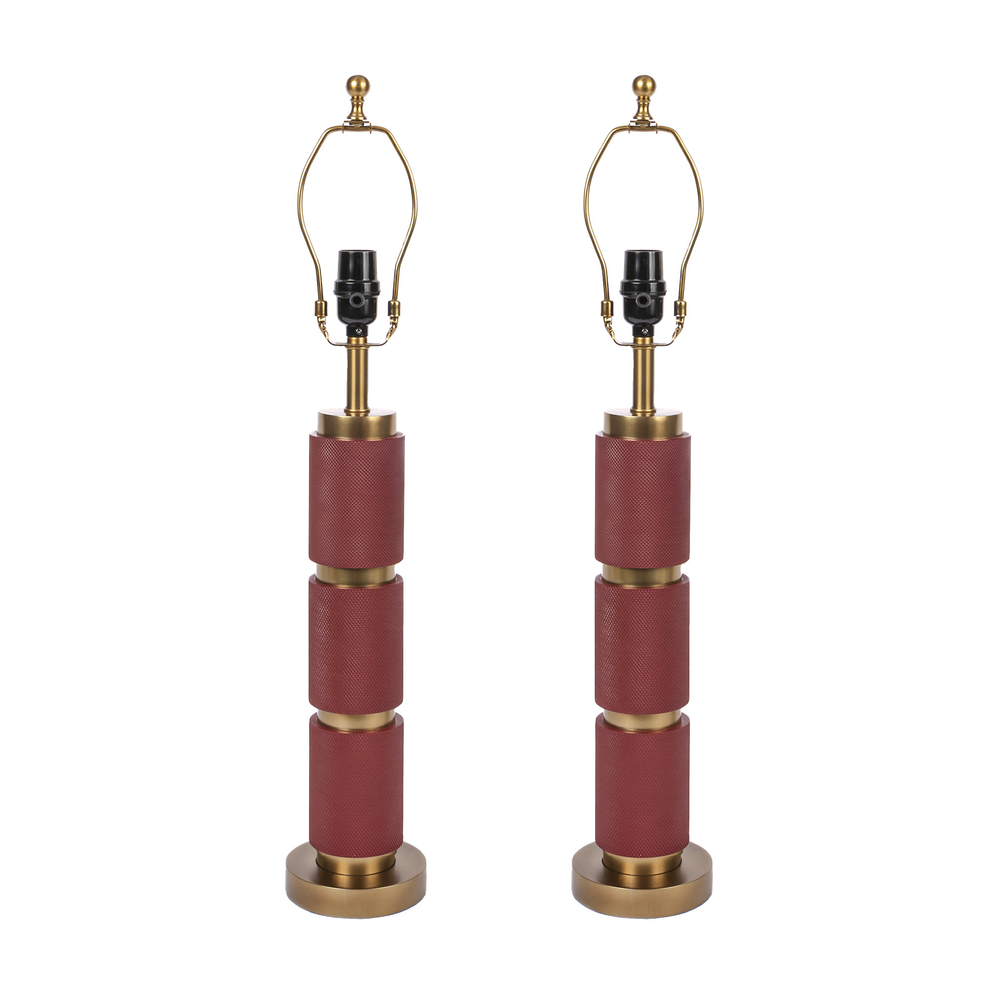 Mercer41 Textured Metal 3 Tiered Cylinder Table Lamp | Wayfair