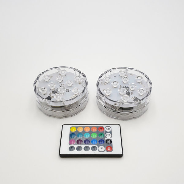 Symple Stuff Submersible Battery Operated Multi-Function LED Lights ...